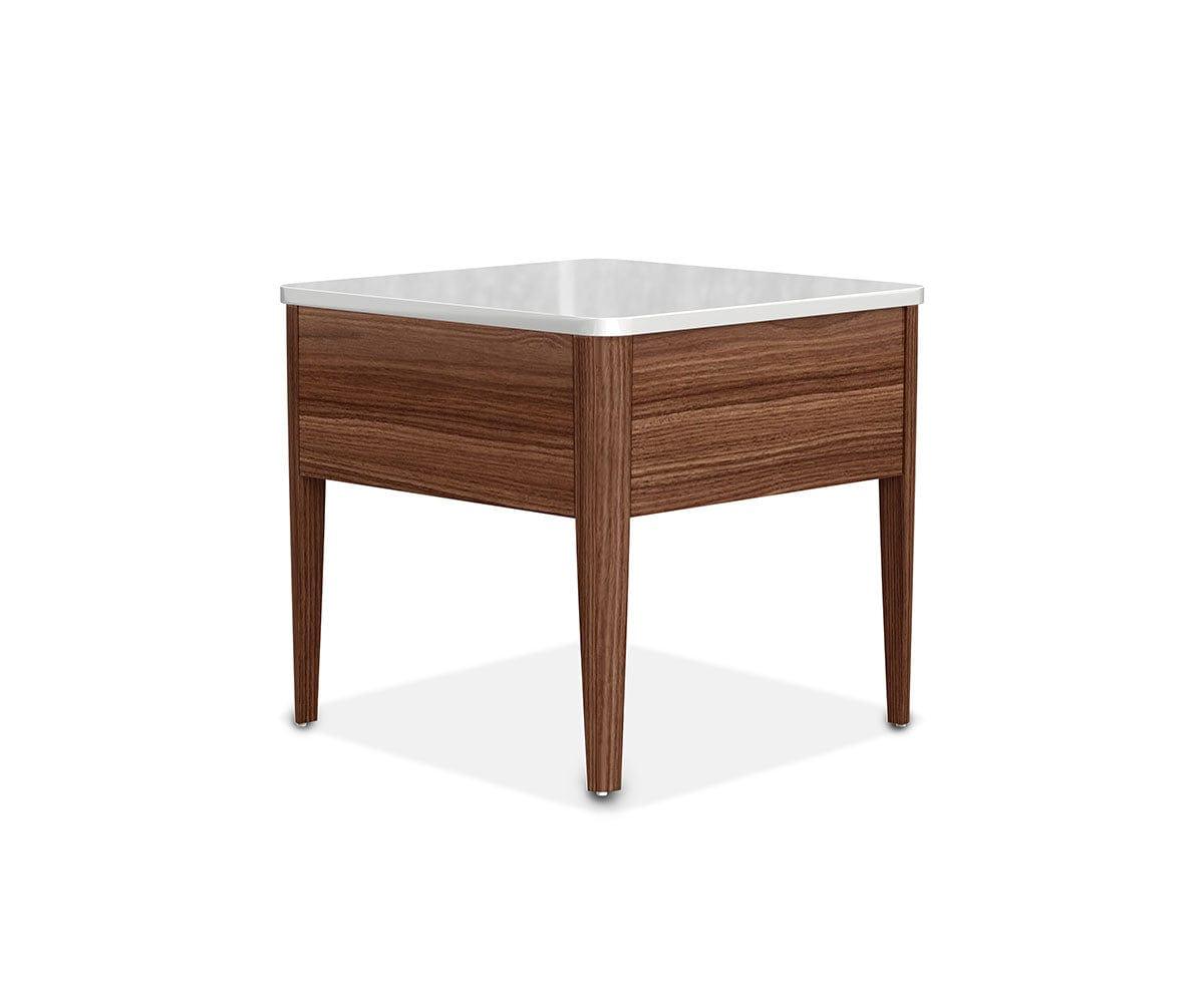 Walnut and white side table store