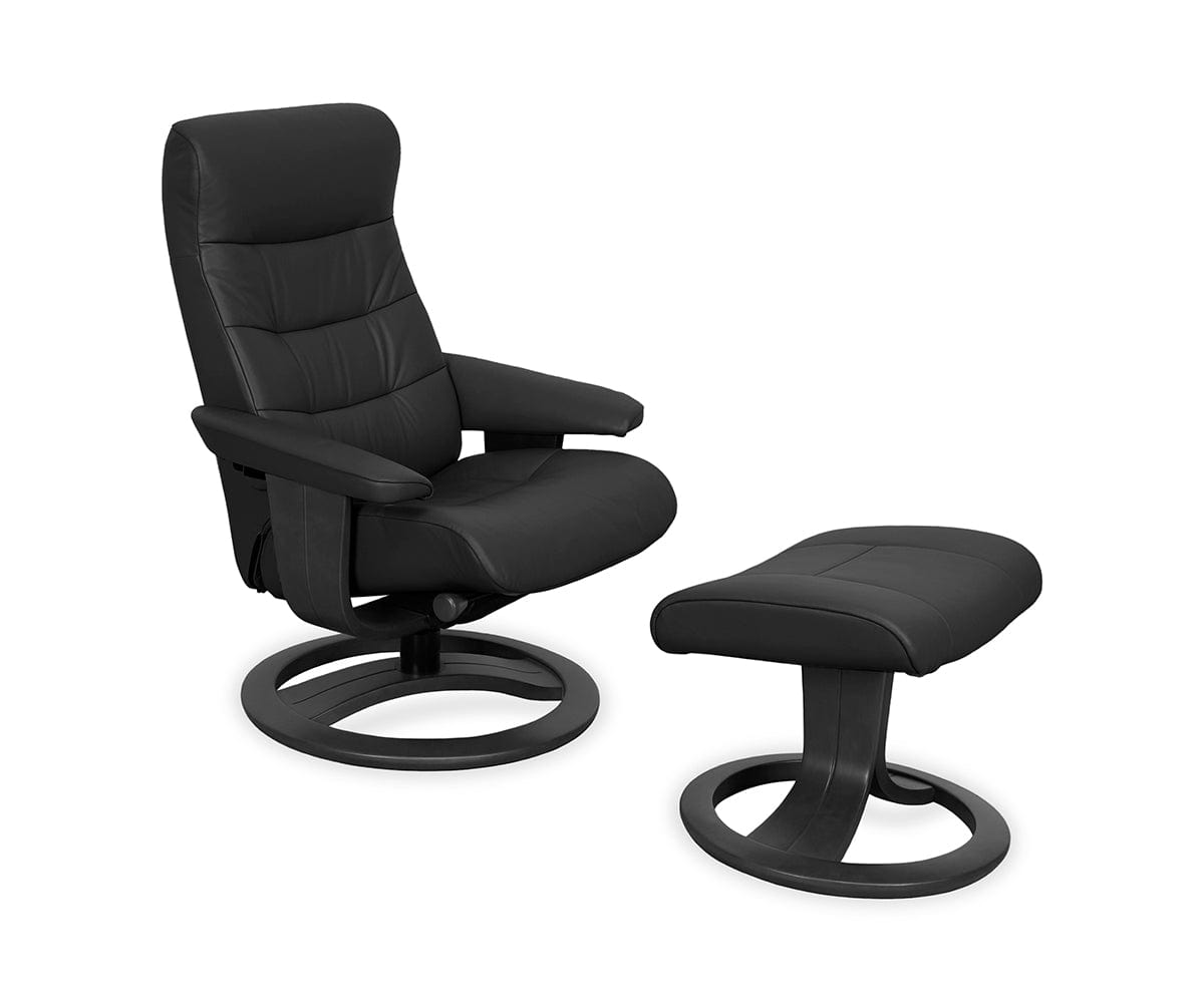 Hans Leather Recliner Ottoman Scandinavian Designs